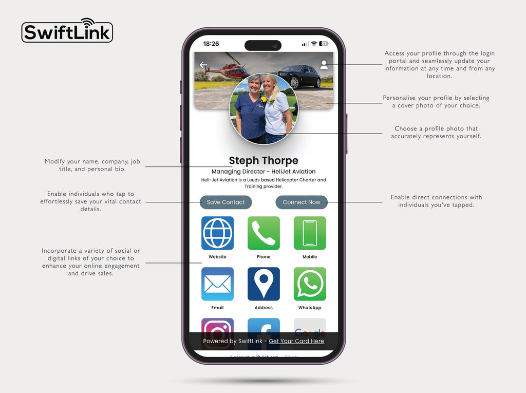 Hybrid | NFC Business Card | SwiftLink Branded