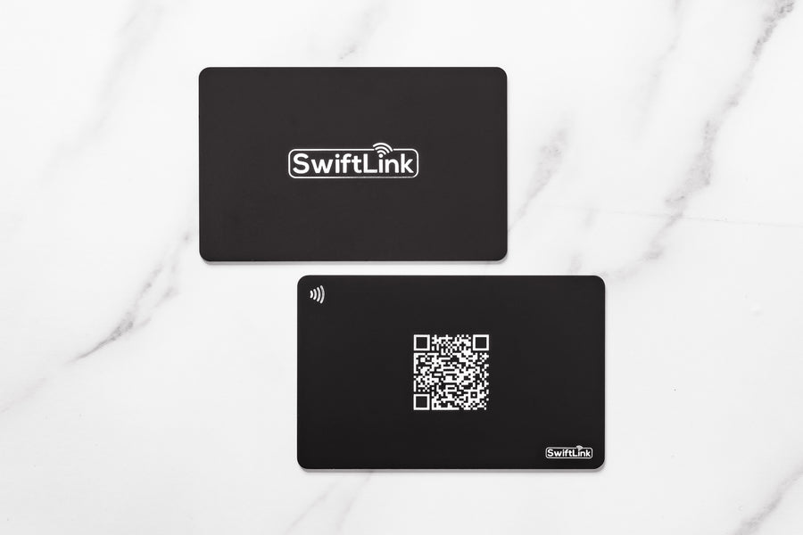 Hybrid | NFC Business Card | Custom Branded | Classic Silver – SwiftLink