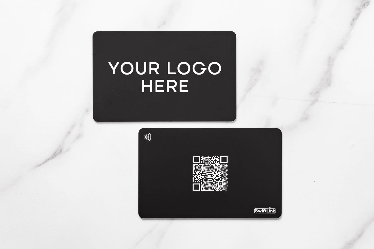 PVC | NFC Business Card | Custom Branded | Stealth Black – SwiftLink