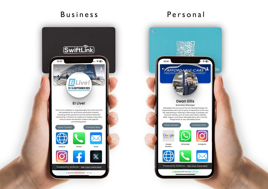 Hybrid | NFC Business Card | Custom Branded | Radiant Gold – SwiftLink